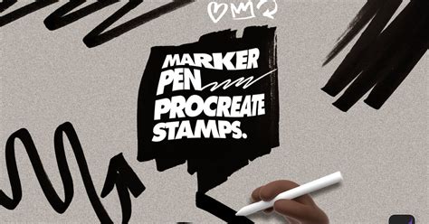 Marker Pen Procreate Stamp Brushes Brushes Including Procreate