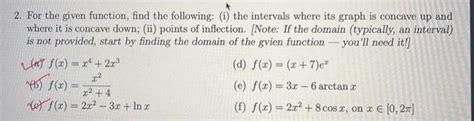 Solved For The Given Function Find The Following I Chegg