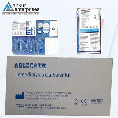 Flaxible Plastic Double Lumen Hemodialysis Catheter Kit For Hospital Size Medium At Rs