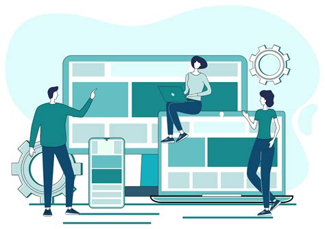 Web Design Responsivopessoas Desenvolvem Uma Interface De Site