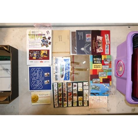 Tray Lot Of Assorted Uk Stamps Including Royal Mail Special Special Stamps Rm12 And Rm13 Various Ass