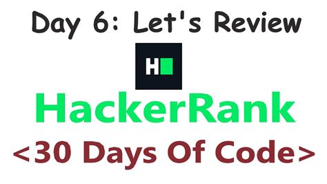 Hackerrank 30 Days Of Code C Day 6 Lets Review 2020 Youtube