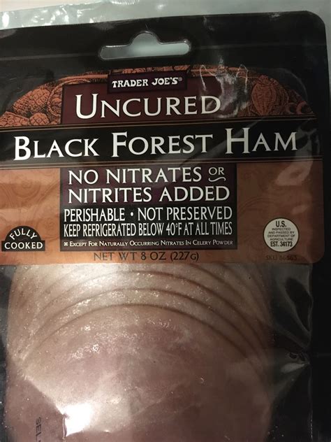 trader joe s uncured black forest ham calories nutrition analysis