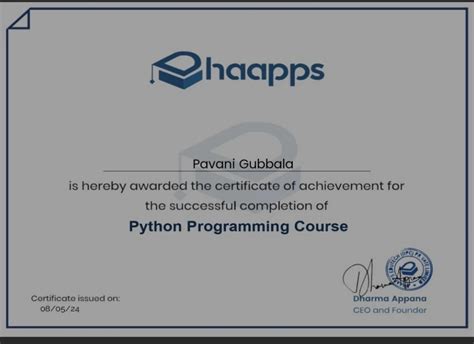 pavani gubbala on linkedin hello connections just finished my python