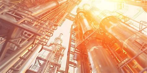 Premium Photo Oil Refinery Tower Column Essential Component In The