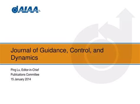 Ppt Journal Of Guidance Control And Dynamics Powerpoint Presentation Id5149046
