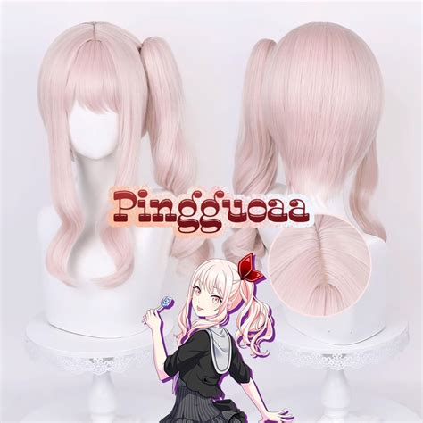 Project SEKAI COLORFUL STAGE Akiyama Mizuki Cosplay Wig 40cm Pink Curly Wigs Heat Resistant