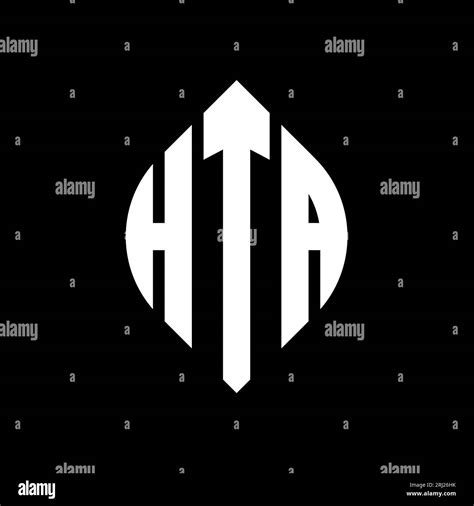 Hta Circle Letter Logo Design With Circle And Ellipse Shape Hta Ellipse Letters With