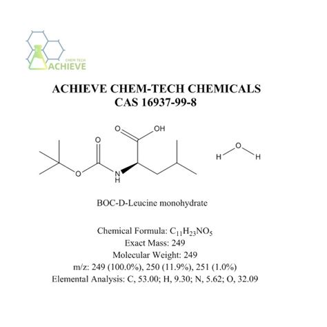 Boc D Leucina Monoidrato Cas 16937 99 8 Fornitori Produttori Fabbrica