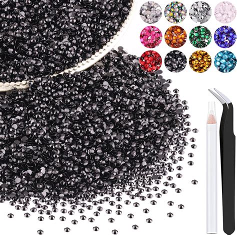 5000pcs 3mm Resin Rhinestones In Bulk Black Bedazzling