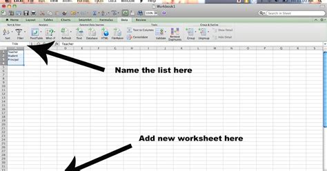 Integrating Technology In The Elementary Classroom Creating A Drop Down Box In Excel