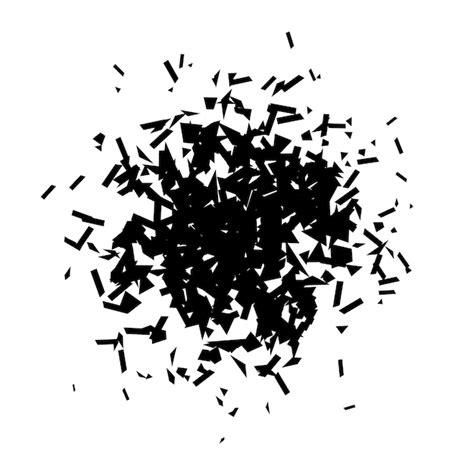 Premium Vector Debris And Shatters In Radial Shape Black Broken