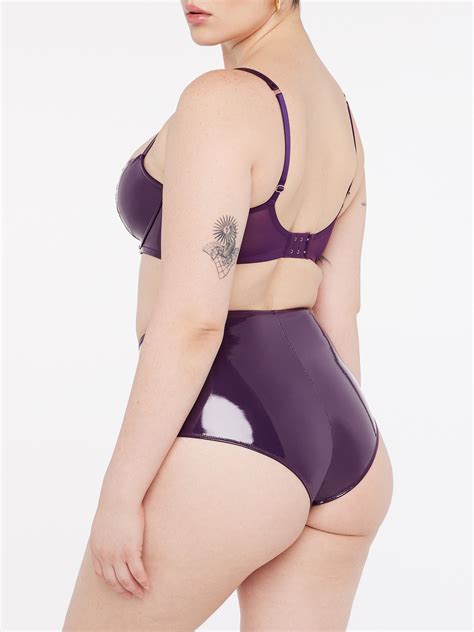 Leather Tease Vinyl Booty Short In Purple Savage X Fenty