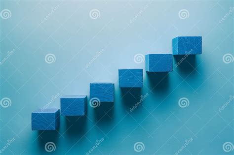 Minimalist Design Featuring A Sequence Of Blue Rectangular Blocks On Light Blue Backdrop