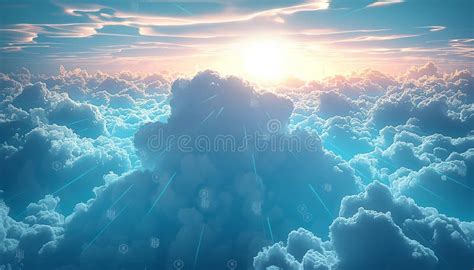 Picturesque Sunset Cloudscape Over Clouds Shot With Millions Of