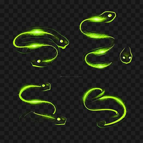 Premium PSD Neon Design Of Snake Icon Emoji With Sneaky Cunning And