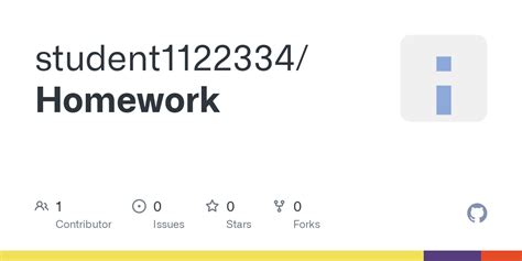 GitHub Student Homework