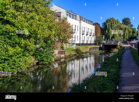 Bishops Stortford Along Tow Path River Stort Quaint Historic Market
