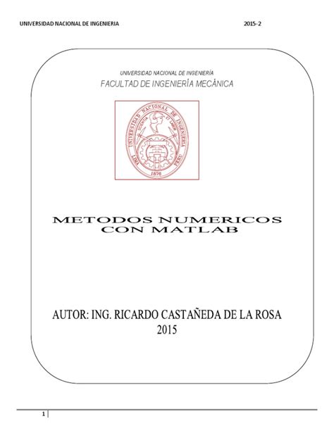 matlab con metodos numericos pdf sistema de ecuaciones lineales