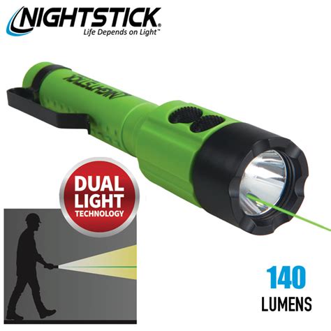 Nightstick 2aa Flashlight With Green Laser Nsp 2414gxl
