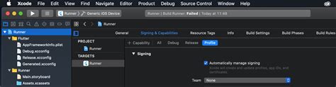 Database Connection Iosflutterdebugxcconfig3 Could Not Find