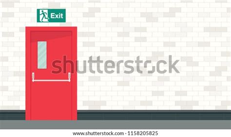 Exit Door Vector Free Space Text Stock Vector Royalty Free 1158205825 Shutterstock