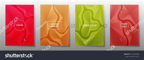 Colored Covers Linear Design Fluid Curve Stock Vector Royalty Free 1546967888 Shutterstock