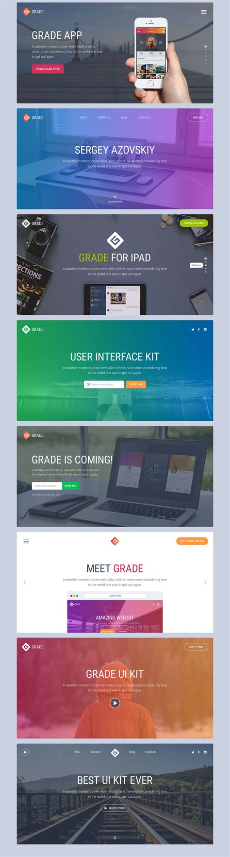Grade Ui Kit On Behance