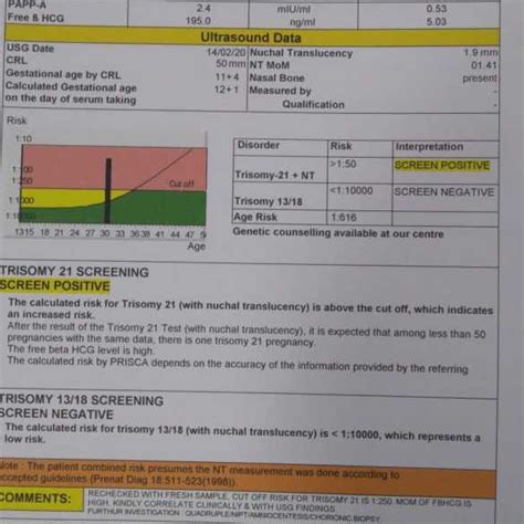 Dual Marker Test Is Positive And Nt Is Normal Then Negative Report