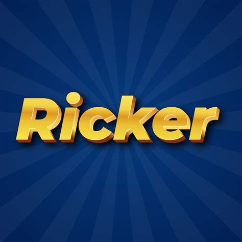 Premium Photo Ricker Text Effect Gold  Attractive Background Card Photo
