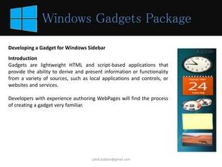 Gadgets Windows PPT