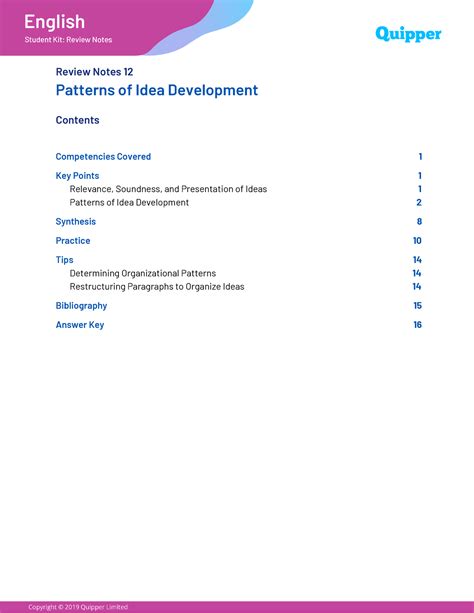 Pdf Rn12 Cet Reading Comp Patterns Of Idea Development Patterns Of