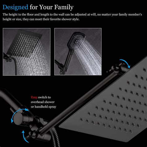 Buy Sunzoe Shower Faucet Set With Tub Spout Matte Black Anti Scald