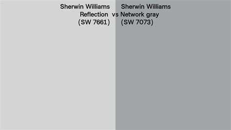 Sherwin Williams Reflection Vs Network Gray Side By Side Comparison