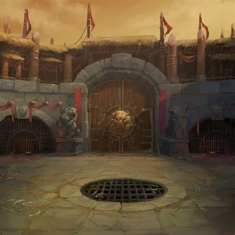 Artstation Battle Chasers Night War Combat Background Arena