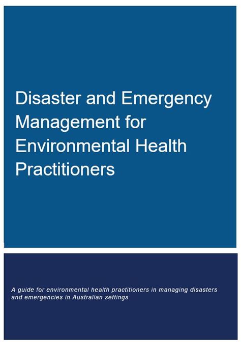Enhealth Guidance Disaster And Emergency Management For Environmental