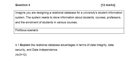 Solved Question 3question 4 12 ﻿marks Imagine You Are