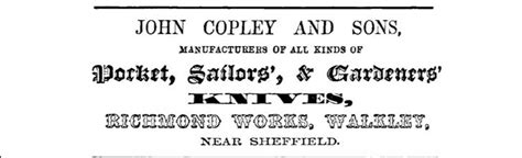 John Copley And Sons Richmond Works Creswick Street Made In Sheffield Sheffield History