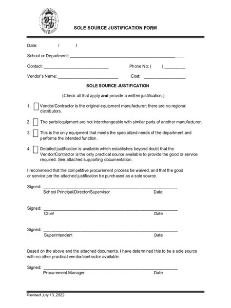 2022 2026 Md Ccbe Sole Source Justification Form Charles County Fill