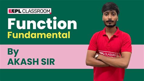 Function Fundamentals By Akash Sir Eepl Classroom Ranchi Youtube