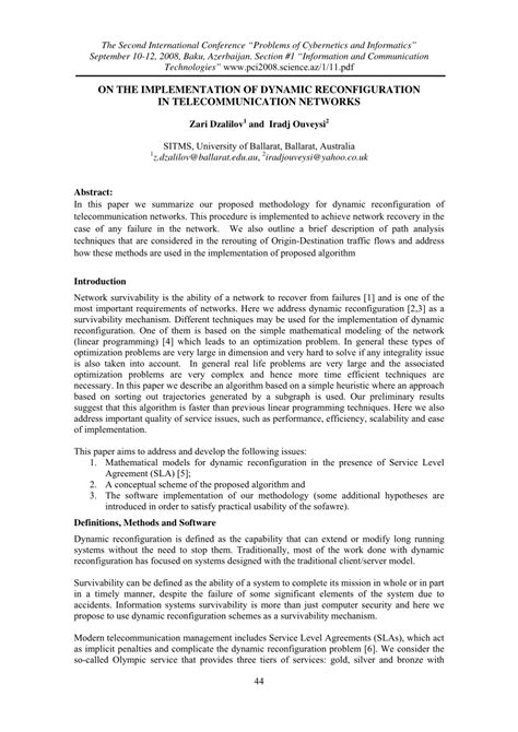 Pdf On The Implementation Of Dynamic Reconfiguration In