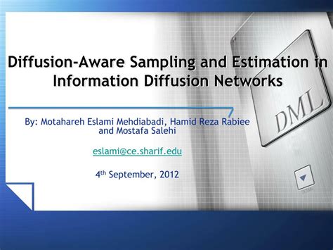 Ppt Diffusion Aware Sampling And Estimation In Information Diffusion