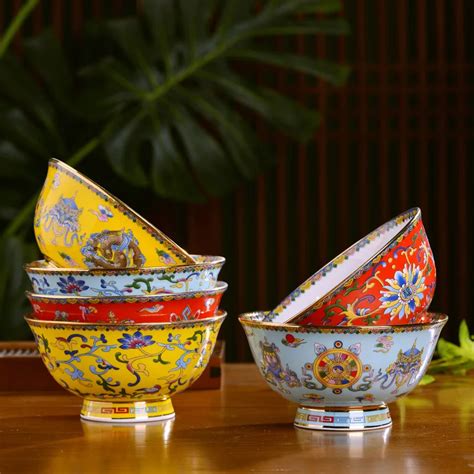 45568 인치 빈티지 중국 전통 세라믹 식기 수프 밥 그릇 Jingdezhen 본차이나 라면 그릇 샐러드 믹싱 볼