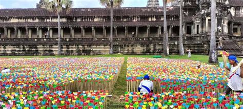 ក្រដាសបេះដូង បត់ដោយកូនខ្មែររាប់ម៉ឺននាក់ នឹងបង្ហាញរូបរាង មុខអង្គរតូច