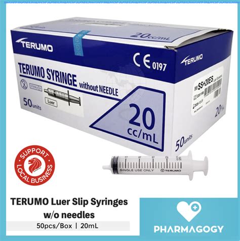 Terumo Luer Slip Syringes Wo Needles 20ml 50pcsbox Luer Slip Syringe