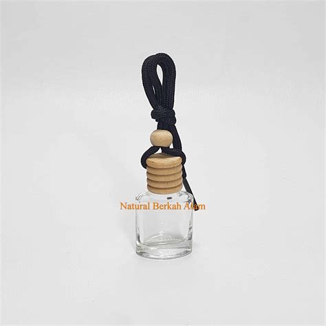 Jual Botol Parfum Gantung Ml Kotak Circle Tutup Kayu Bulat Botol Kaca Botol Kaca Parfum