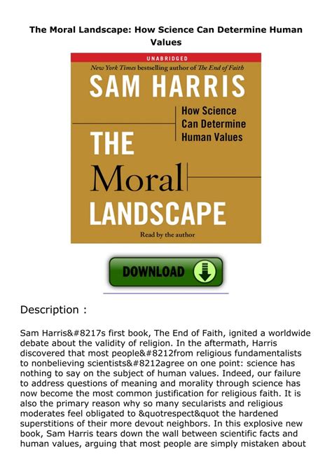 Download Pdf⚡ The Moral Landscape How Science Can Determine Human Values