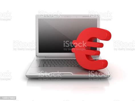 유로 기호컴퓨터 노트북 3d 렌더링 3차원 형태에 대한 스톡 사진 및 기타 이미지 3차원 형태 Eurozone 경제