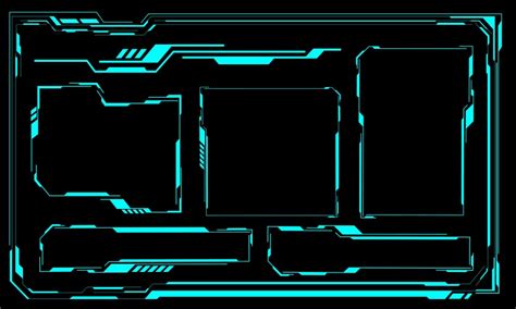 White Futuristic Hud Ui Elements Sci Fi User Vector Image