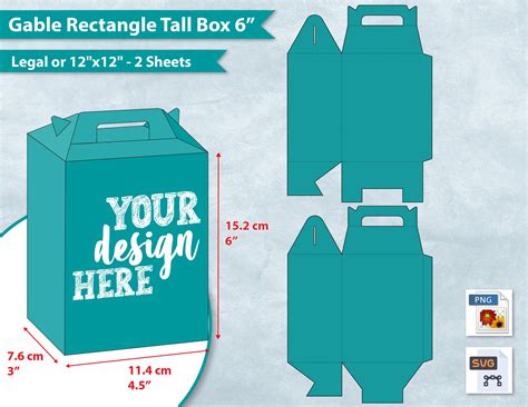 Tall Rectangle Box Template